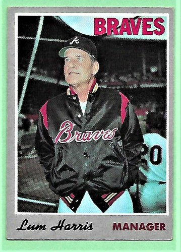 1970 Topps Baseball LUM HARRIS #86 Braves Manager | eBay