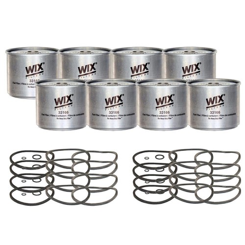 Wix 33166 Fuel Filter Set Heavy Duty Cartridge Fuel Metal Canister 8 ...
