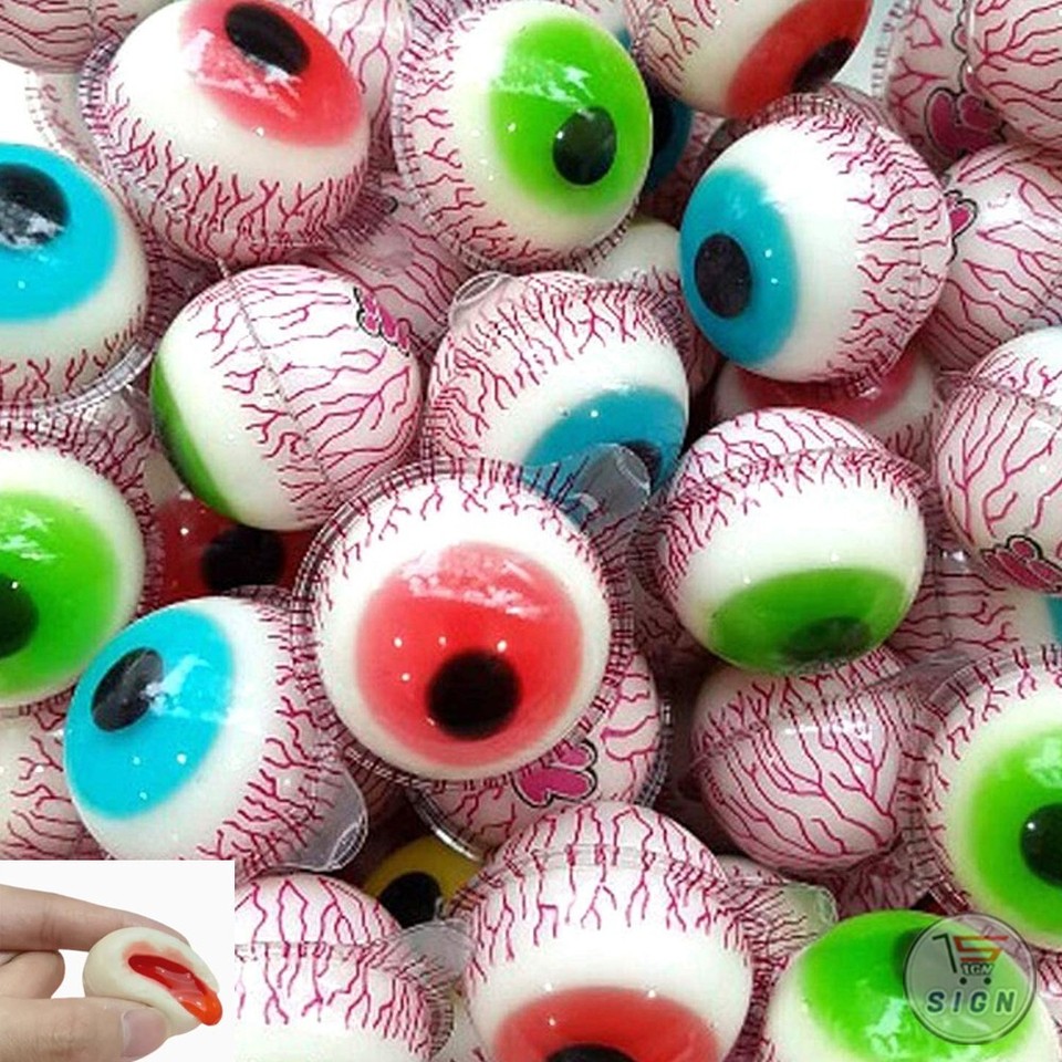 Trolli Fruity Eyeball 3D Gummy sweet with Sour Liquid Centre 20g Kid ...