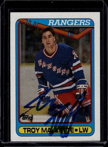 1990-91 Topps #277 Autographed Troy Mallette Trading Card | eBay