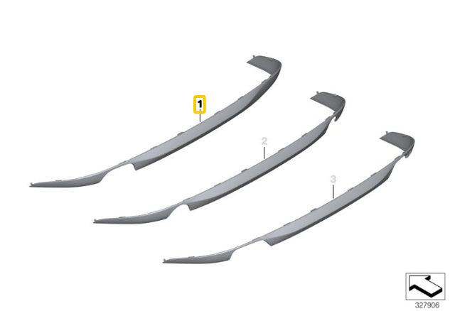 Genuine BMW 5' F07 GT LCI Rear Bumper Lower Dual Exhaust Diffusor ...