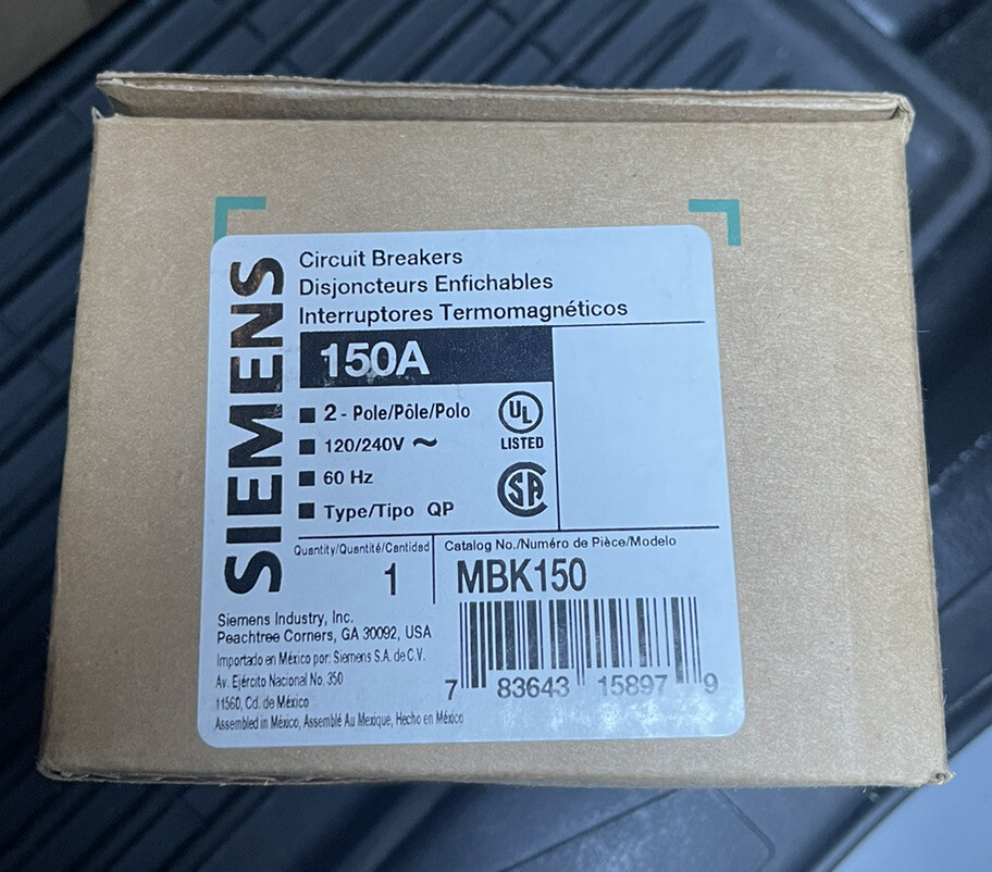 MBK150 SIEMENS TYPE QP 2 POLE 150A 120/240VAC 60HZ CIRCUIT BREAKER | eBay