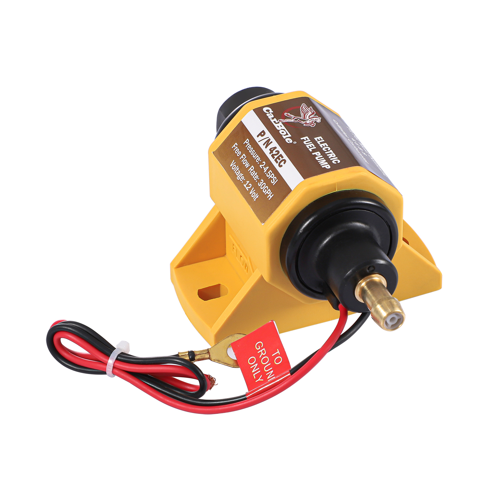 Edelbrock 17301 Micro In-Line Electric Fuel Pump 38 GPH 7 PSI Max Gas ...