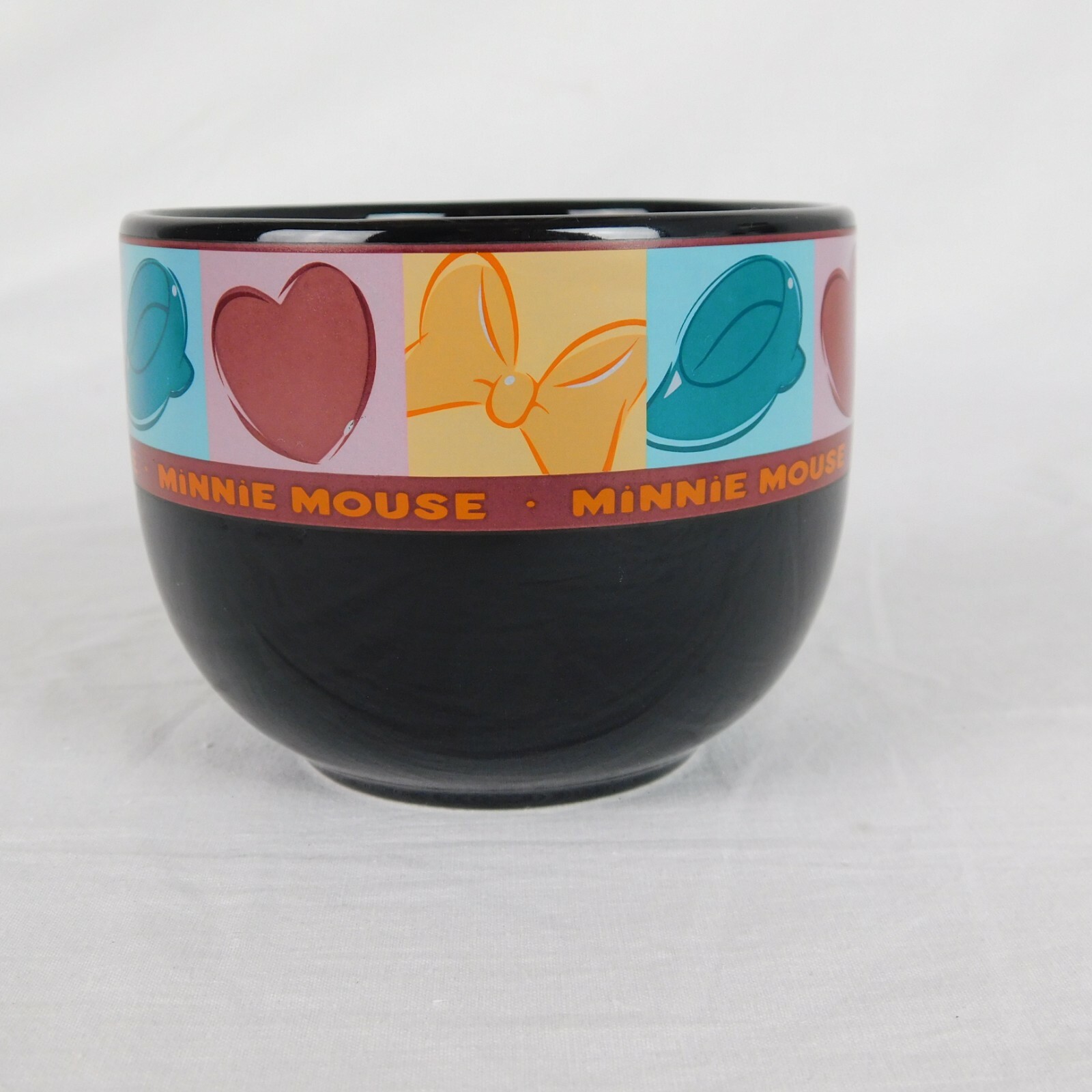 Applause Minnie Mouse Cappuccino Black Mug Heart Bow Microwave ...