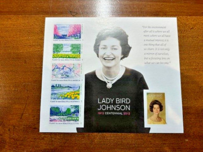 5 Forever stamps celebrating Lady Bird Johnson's centennial | eBay