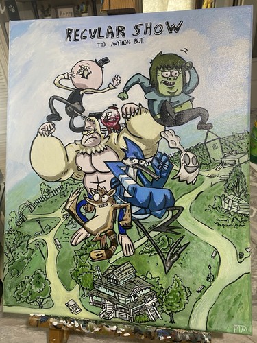 Regular Show Acrylic Painting On Canvas | eBay.de