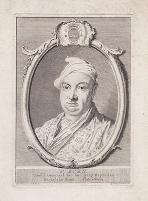 P. Born Dutch Holland Netherlands Portrait Copperplate Engraving 1764 ...