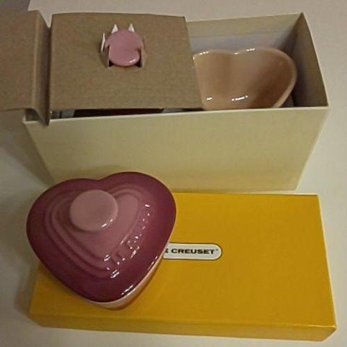 Le Creuset Ramkan Heart Shape mini cocotte Rose Quartz set Kitchen ...