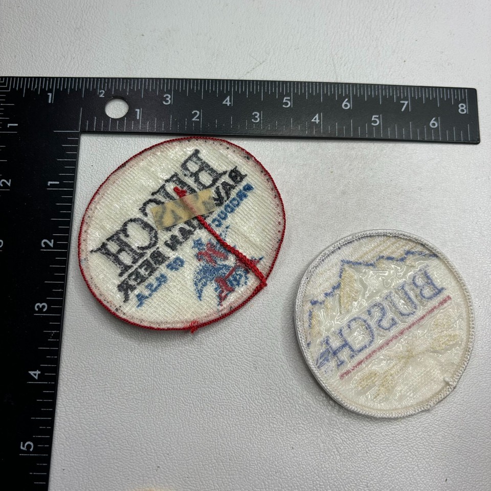 Vintage 2 Patches BUSCH & BUSCH BAVARIAN BEER Advertising Patches Lot ...
