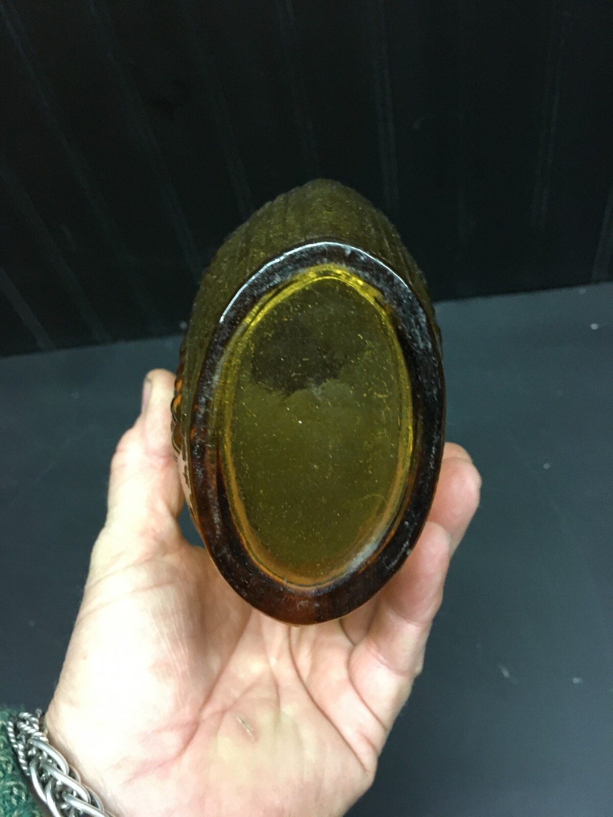 Clevenger Bros. Glass Works Clayton NJ AMBER Glass Bottle USA Eagle ...