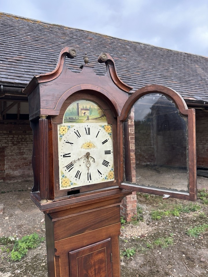 Antique Mahogany Grandfather Country Longcase Clock | eBay UK