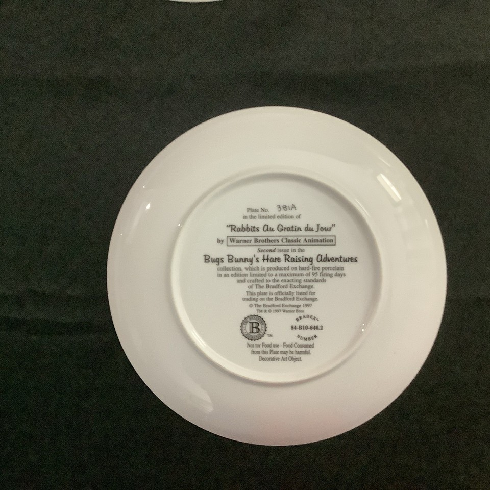Looney Tunes Warner Bros Collectors Plates Bugs Bunny Daffy Duck Elmer ...