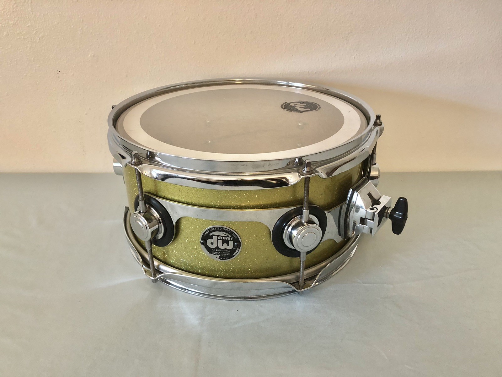 2000 DW Collector’s Series 12x6 Maple Short Stack Tom Lime Sparkle Drum ...