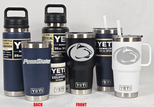 PENN STATE Nittany Lions YETI Laser Engraved Tumblers, Mugs, Colsters ...