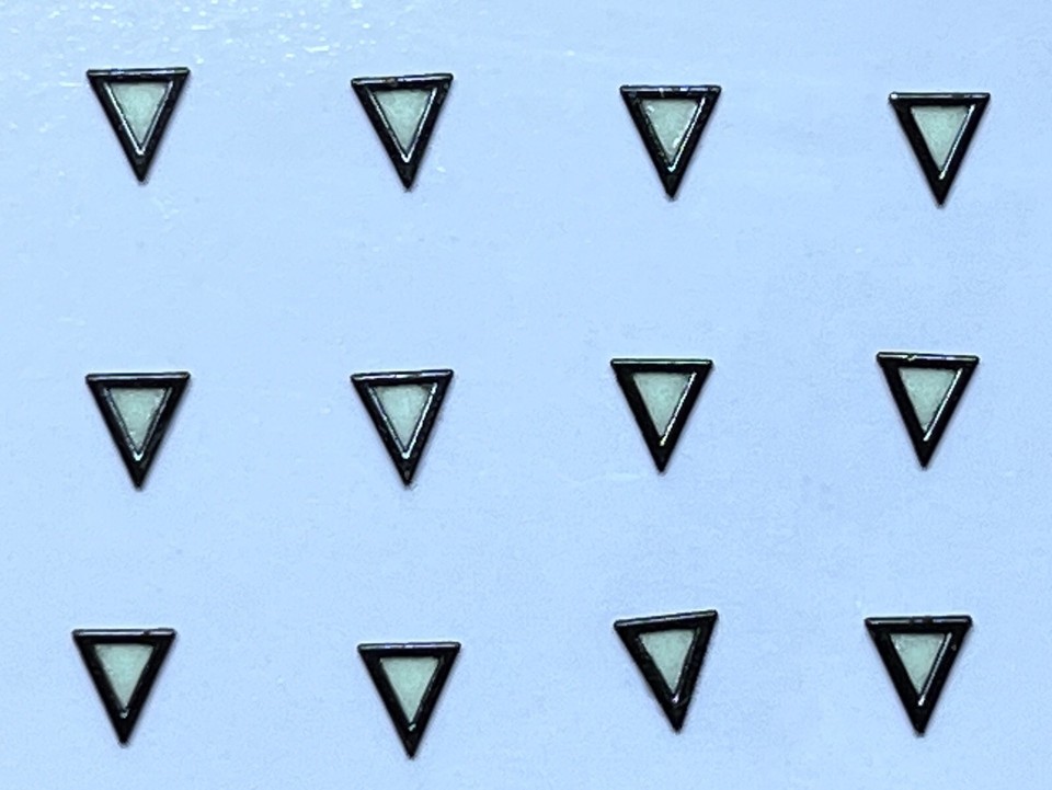 Watch Dial Hour Markers 12 pieces Blue Green LUMINOUS Numerals ...