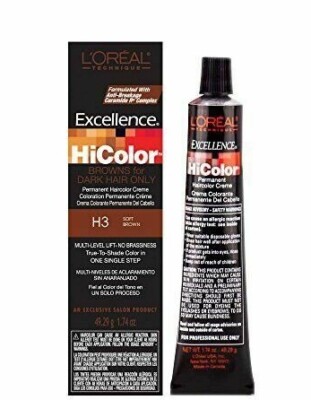 L'oreal Excellence HiColor for Dark Hair H3 Soft Brown 1.74oz / 49.29g ...