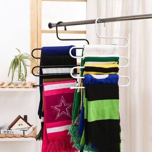 Stainless Steel Multilayer Cloth Hanger 5 layers Clothes Hangers Cloth ...