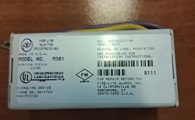 M301 Fire Lite Miniature Monitor Module | eBay