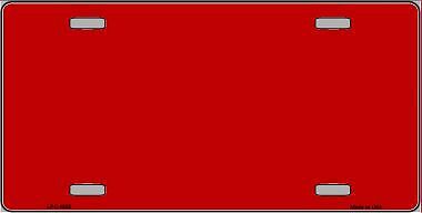 Red Metallic Solid Metal Novelty License Plate Tag LPC-1005 | eBay