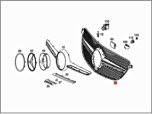 Genuine MERCEDES C292 W166 GLE W166 Protective grille 2928850054 | eBay