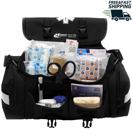 Stocked Trauma Bag Kit First Responder Medical Supplies Emergency BLS ...