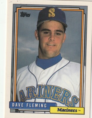 FREE SHIPPING-MINT-1992 Topps Dave Fleming #192-PLUS MARINERS BONUS ...
