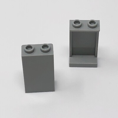 87544 LEGO Parts Panel 1x2x3 Hollow Studs w/ Side Support LIGHT BLUISH ...