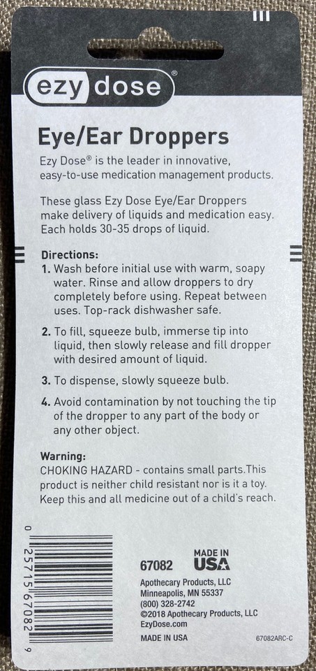 Ezy Dose Ear and Eye Medicine Dropper | For Liquid & Essential Oils | eBay