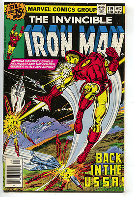 Invincible Iron Man 119 1979 Marvel VF NM Back In The USSR Micronauts ...
