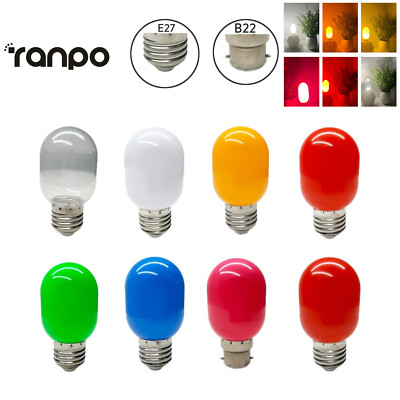10x MultiColor T45 LED Bulb E27 B22 2W Light Lamps For Party Festival ...