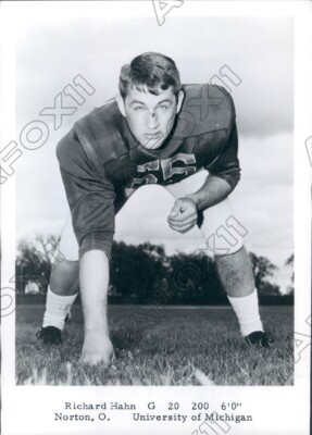 1965 Michigan Wolverines Football Guard Richard Hahn Press Photo | eBay