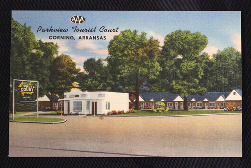 VINTAGE PARKVIEW TOURIST COURT MOTEL POSTCARD ~ CORNING, ARKANSAS | eBay