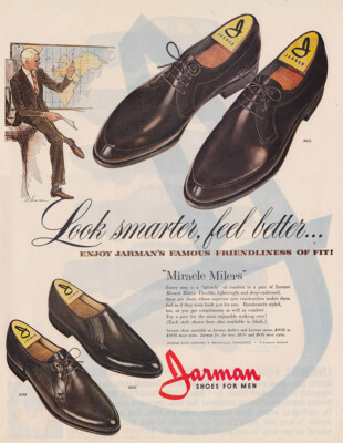 1962 Jarman Shoes for Men: Look Smarter Feel Better Vintage Print Ad | eBay