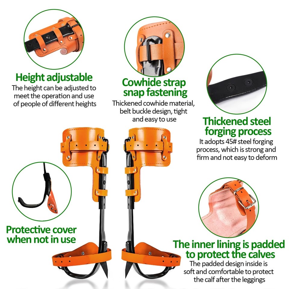 Tree Climbing Gear Set，Tree Climbing Spikes, Tree Climbing Gear with ...