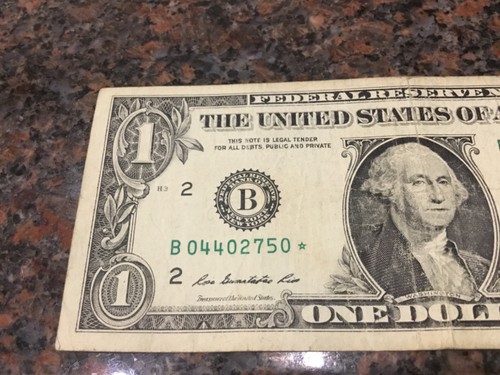 2013 B $1 Duplicate Star Note Serial Number B04402750* FT WORTH | eBay