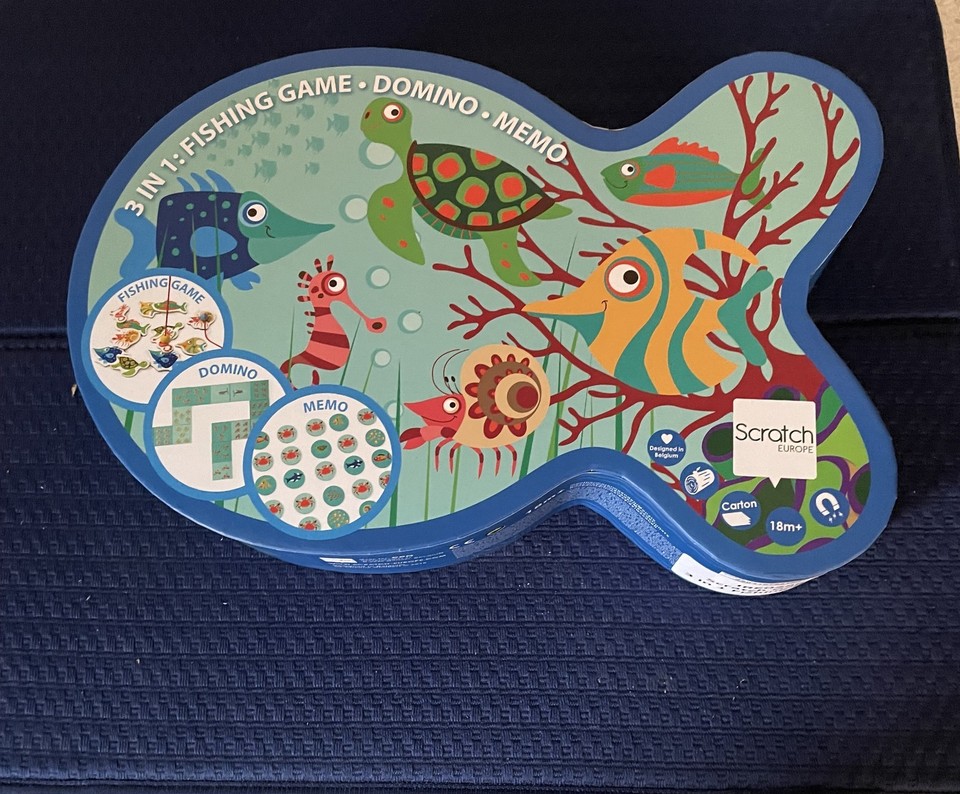Scratch Europe 3 in 1 Fishing Game. Domino.Memo | eBay UK