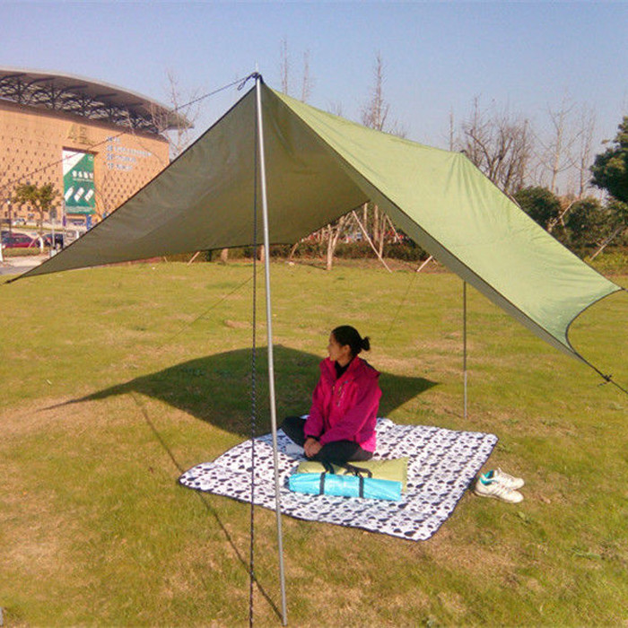 Waterproof Camping Tent Tarp Shelter Hammock Cover Lightweight Rain Fly ...