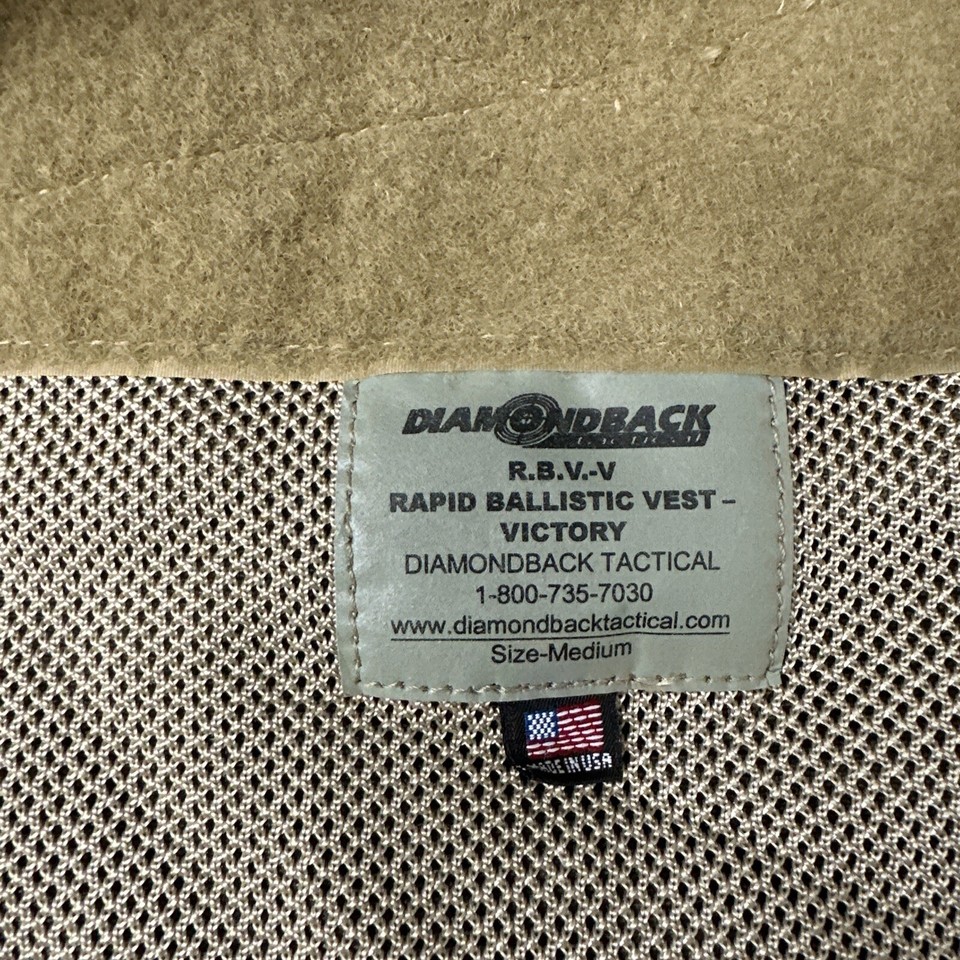 Diamondback Tactical R.B.V.V. Rapid Ballistic Vest Victory Coyote Brown ...