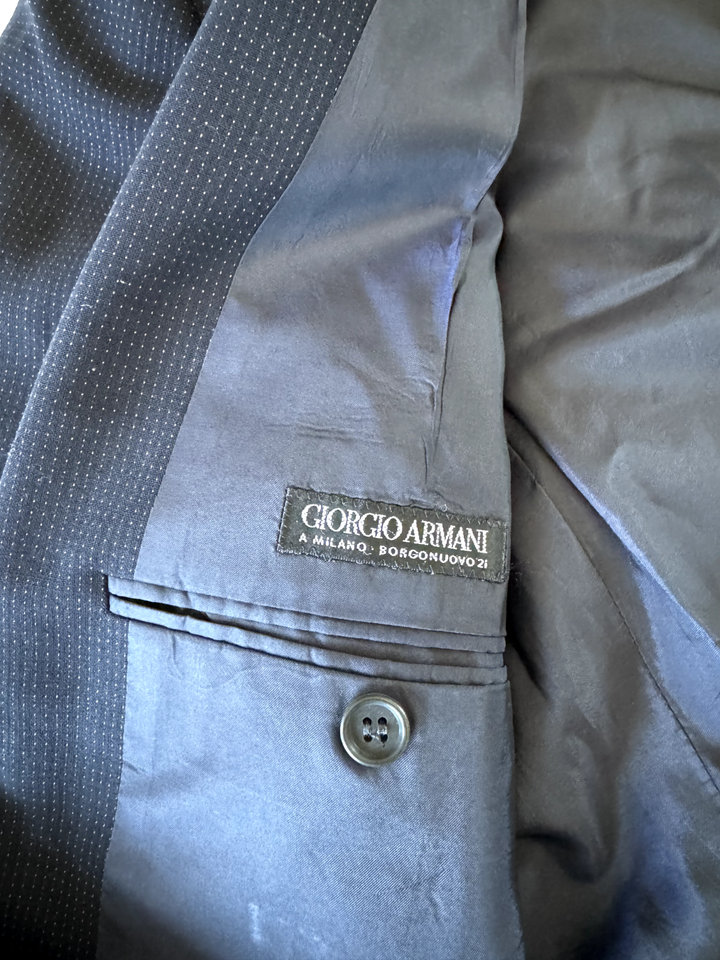 Vtg Giorgio Armani Black Label double breasted mens jacket 42R | eBay
