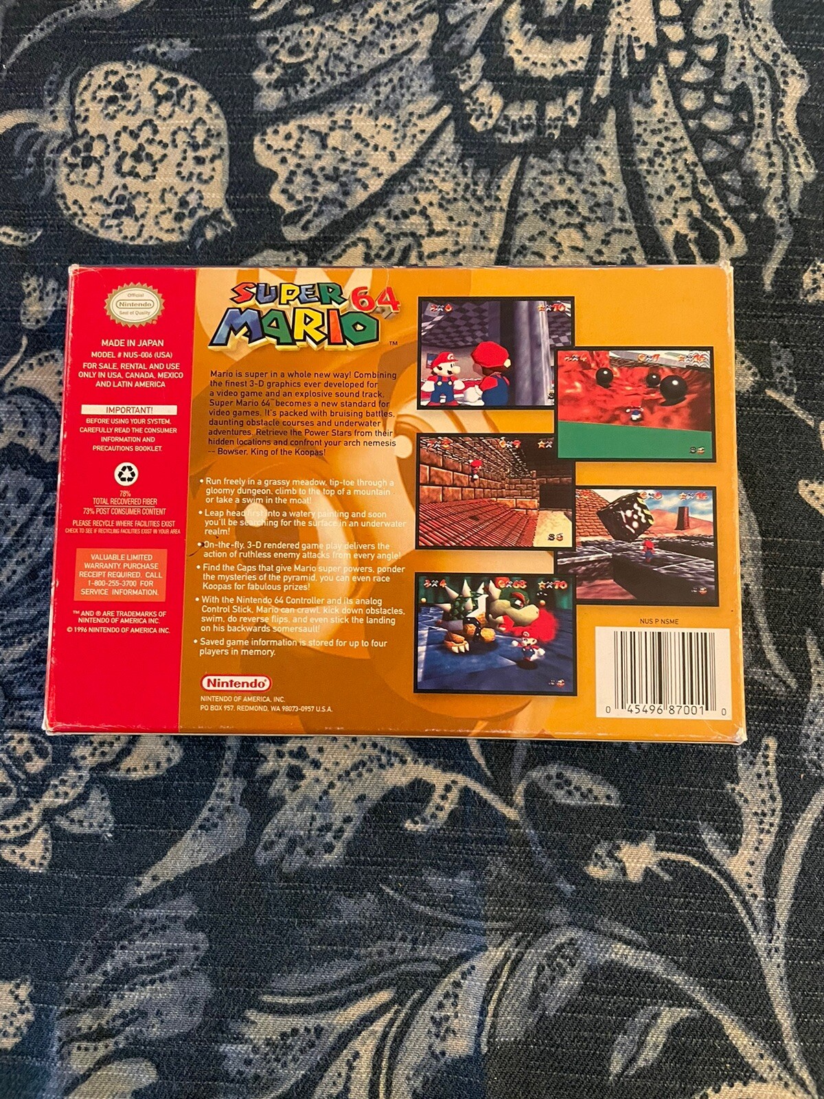Super Mario 64 Nintendo 64 N64 Complete In Box Cib W Manual