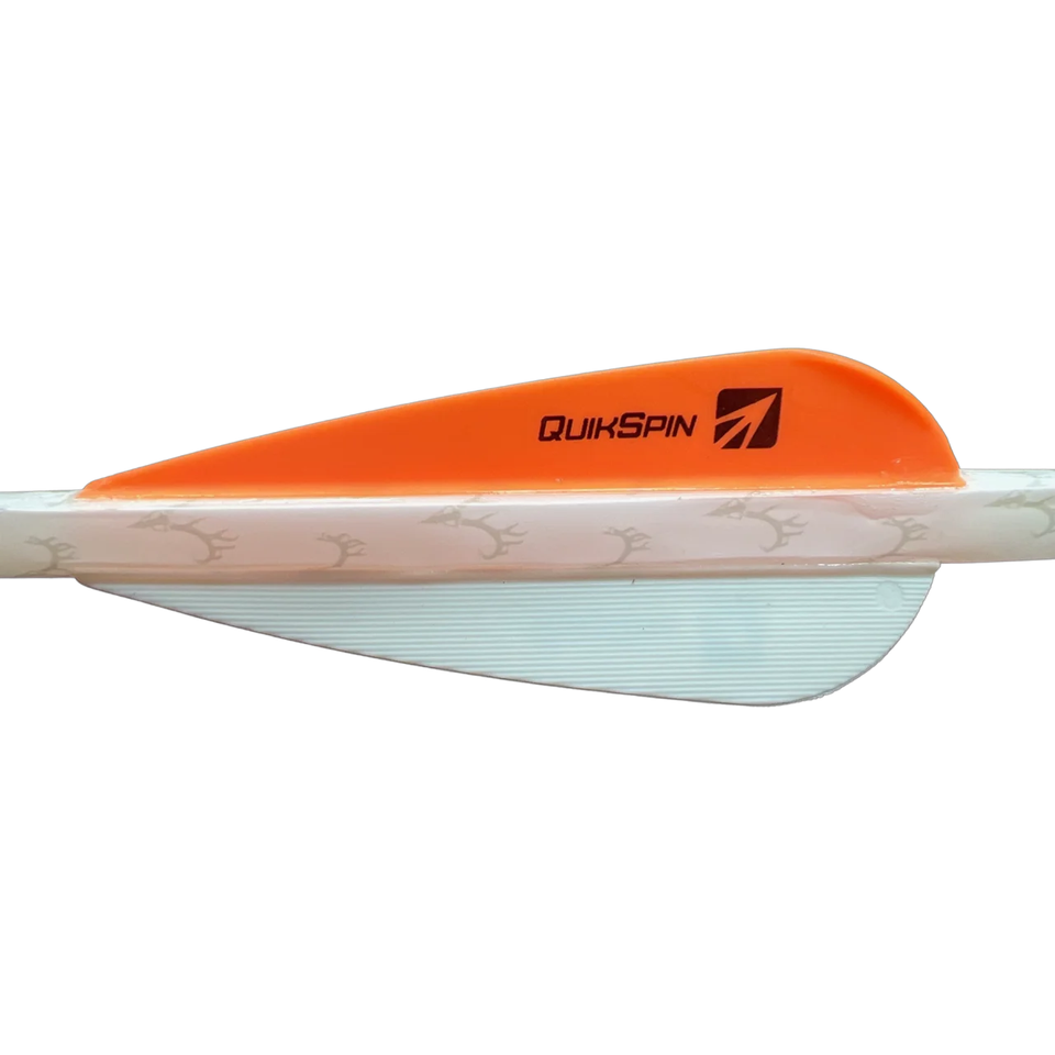 NAP Quickspin Archery Fletch 3'' Orange/White, 6-Pack | eBay