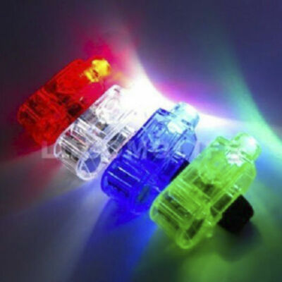 10X LED Finger Light Up Ring Laser Rave Dance Party Favors Glow Beams ...