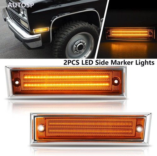 LED Front Side Marker Light For 81-91 Chevrolet Chevy GMC C10 C20 C30 ...