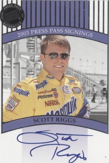 2003 Press Pass - Signings Scott Riggs (AU) for sale online | eBay