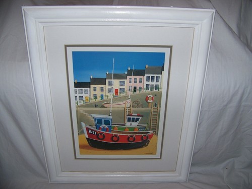 Martin Wiscombe-Artist, England, Print, "B71 Boat, Clearwater", framed ...