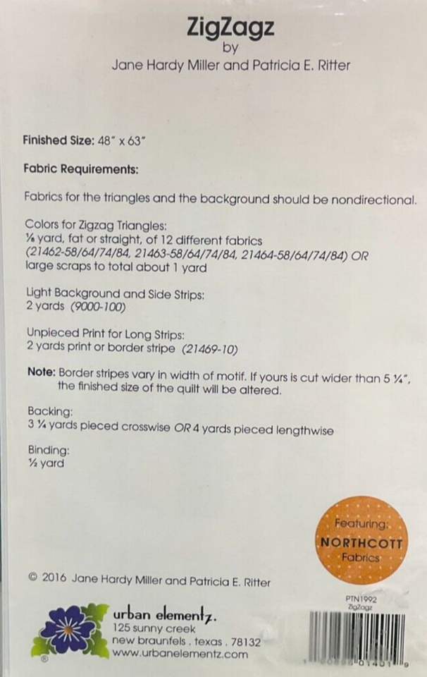 URBAN ELEMENTZ #PTN1992 - ZIGZAGZ QUILT PATTERN, 48" x63 " | eBay