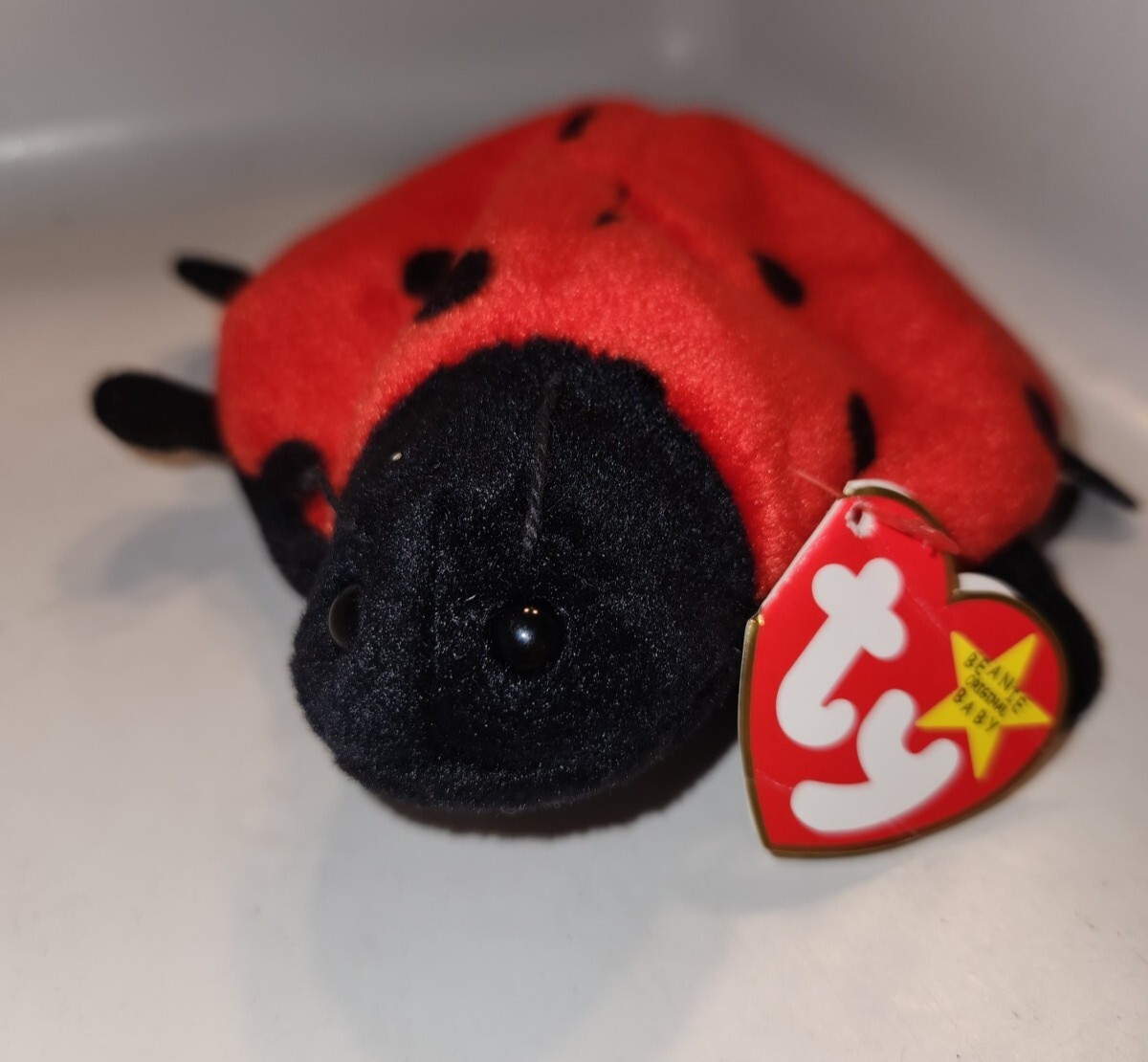 RETIRED 1993 Ty Original Beanie Baby "LUCKY" the Ladybug P.V.C. w/ Rare ...