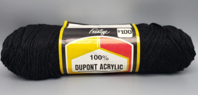Prestige Black Yarn Dupont Orlon 4 Ply Acrylic 3.5 ozs | eBay
