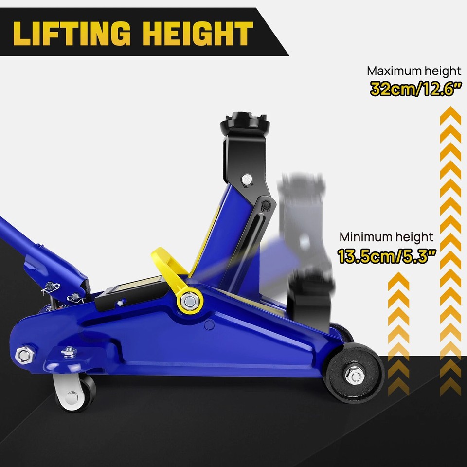 2 Ton Hydraulic Trolley Floor Jack – With Plastic Carry Case for Car ...