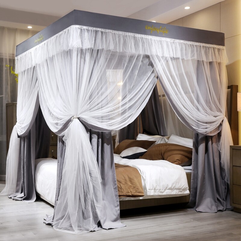Luxury mosquito net for summer bed canopy with stainless steel frames ...